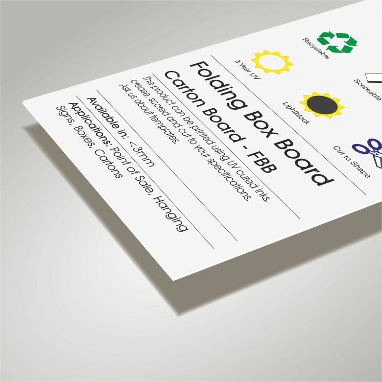 Folding Carton Board (Folding Box Board- FBB)| Direct to Board Printing ...